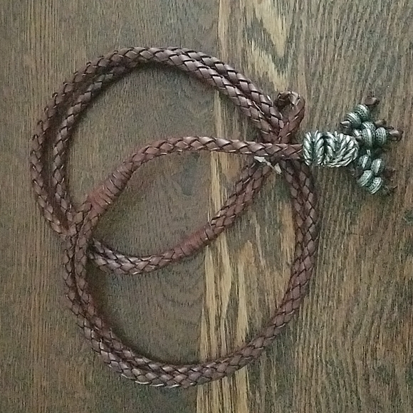 Accessories | Woven Leather Lariat Belt | Poshmark